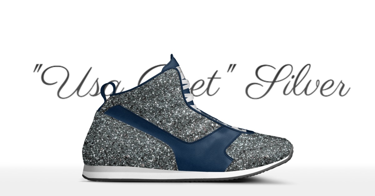 "Usa Poet" Silver | A Custom Shoe concept by Stanley Mathis
