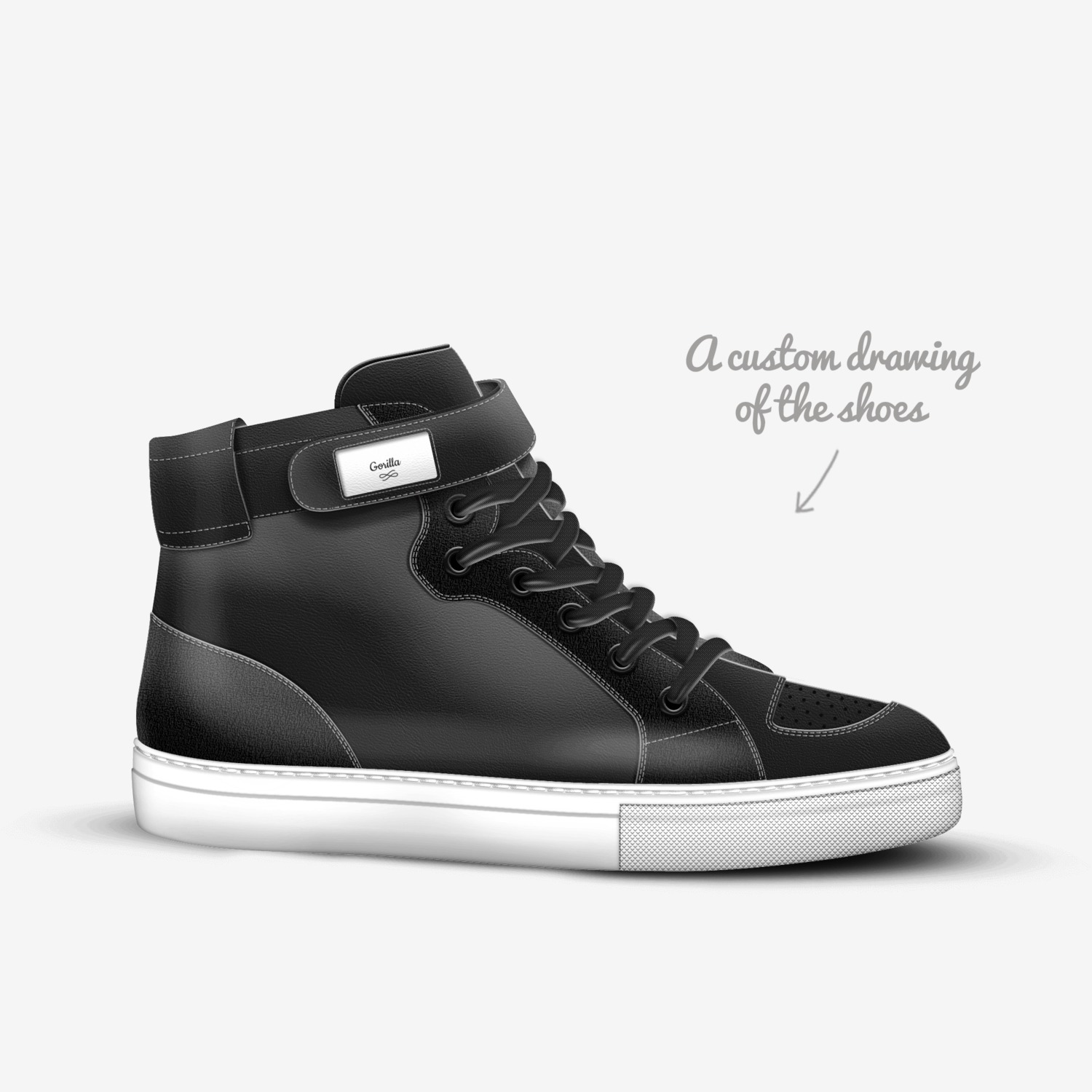 White Sole High Top | A Custom Shoe concept by The Gorilla Shoes