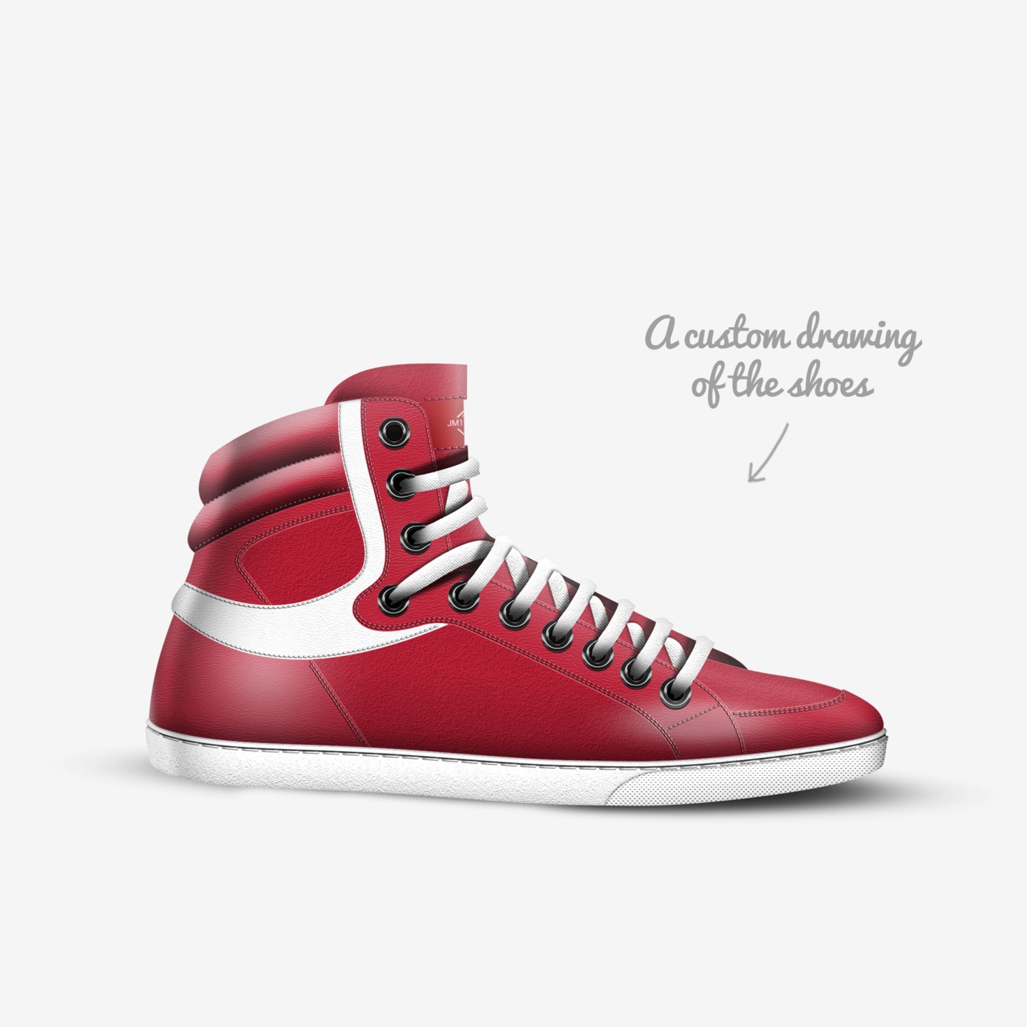 JM17-BIG-RED | A Custom Shoe concept by Justin Miller