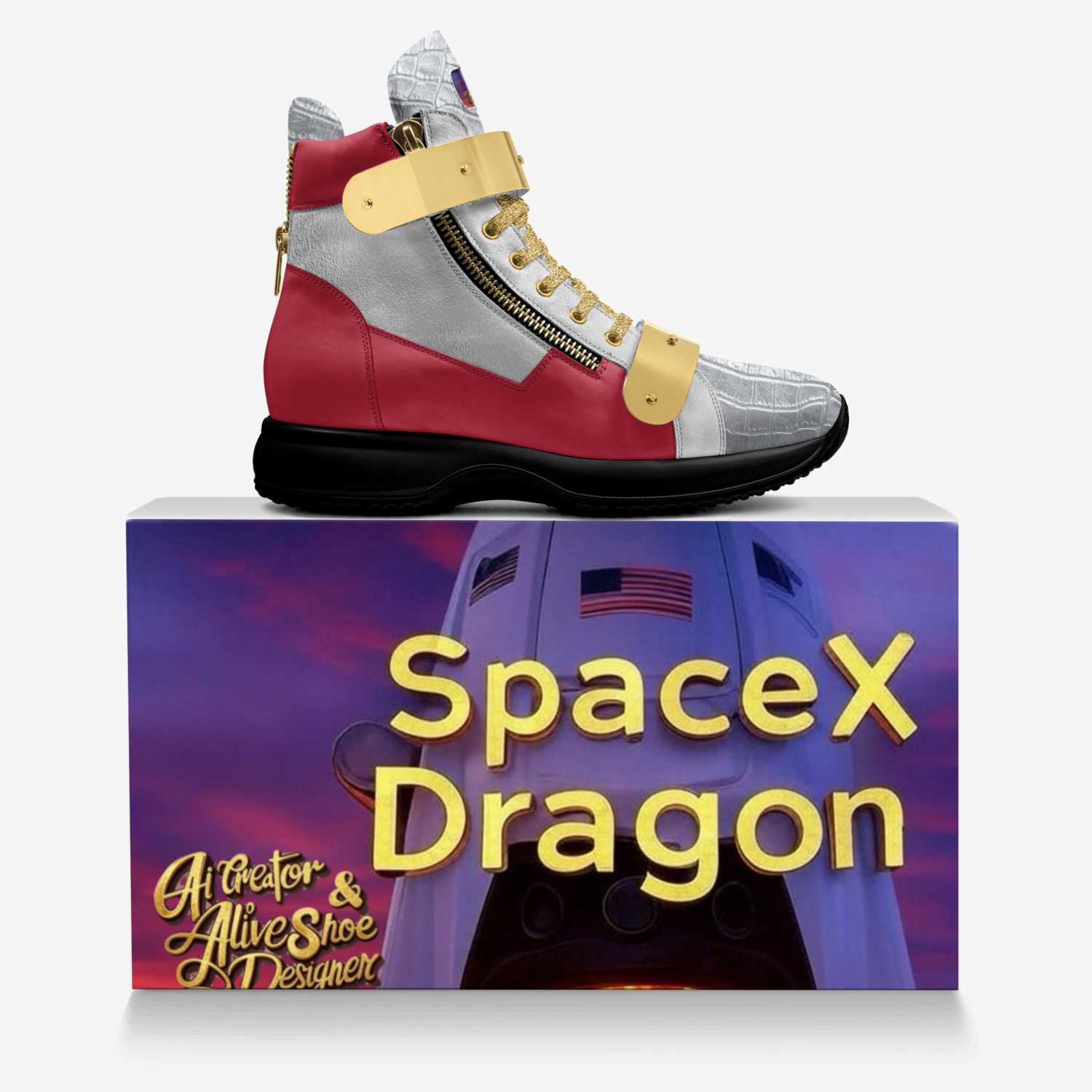 SpaceX Dragon | A Custom Shoe concept by Susan Pierce