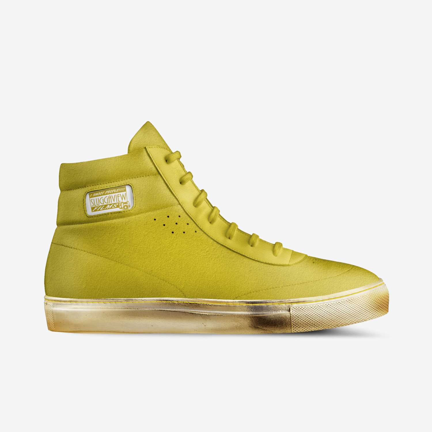 Gold Suede Slizz | A Custom Shoe concept by Jamal Boyland