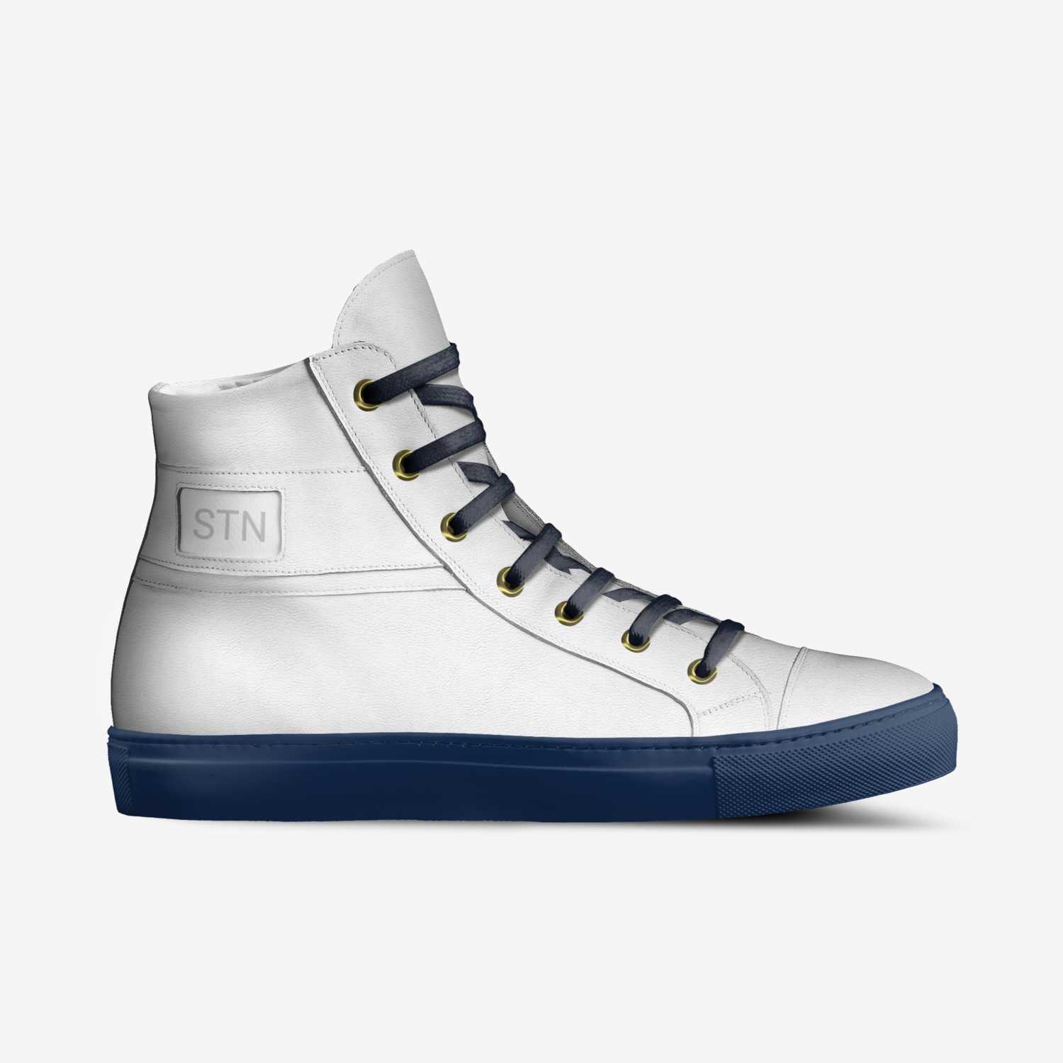 hi-top white leather | A Custom Shoe concept by Elia Santini