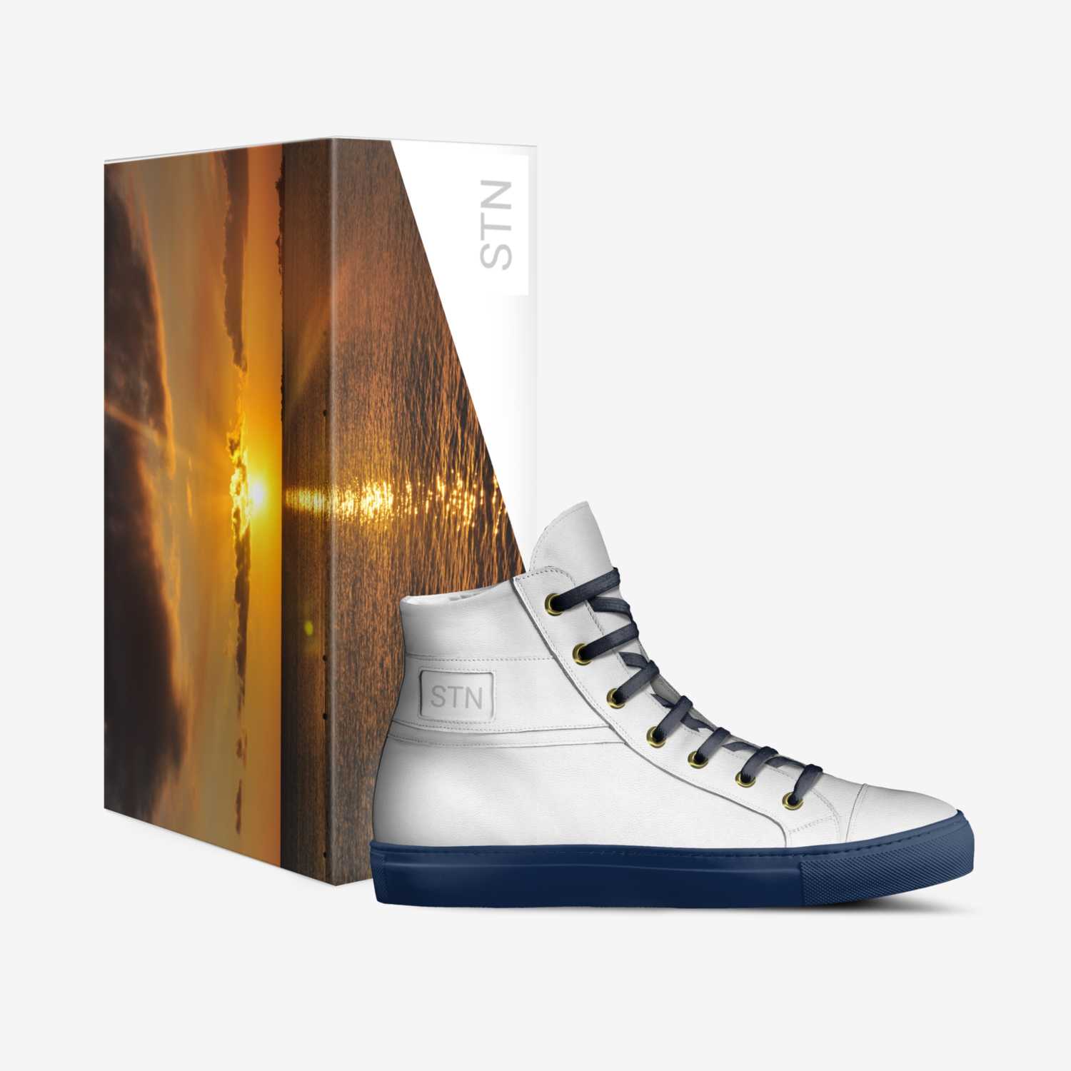 hi-top white leather | A Custom Shoe concept by Elia Santini