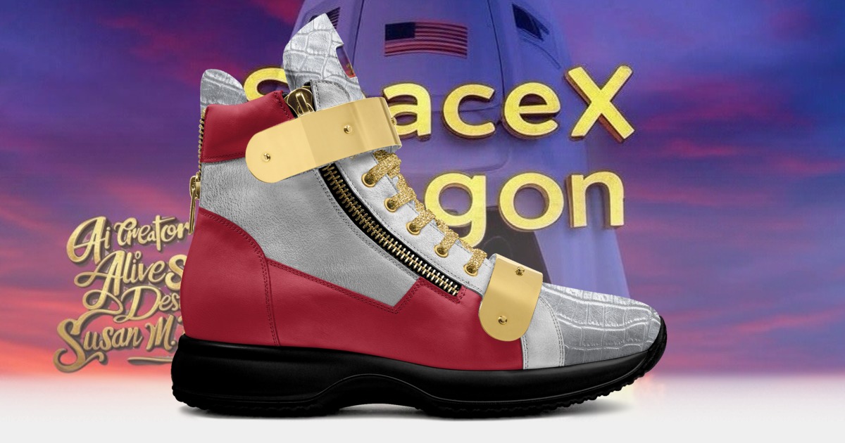 SpaceX Dragon | A Custom Shoe concept by Susan Pierce